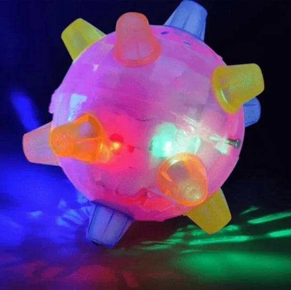 Interactive Jumping Activation Ball for Dogs – LED Bouncing Toy for Fu ...